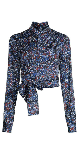 Undra Celeste - Women's Joi Silk Wrap Turtleneck