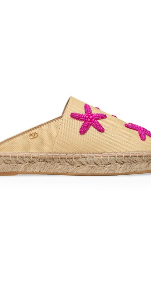 Valentino Garavani - Women's Escape Mules in Raffia with Starfish ...