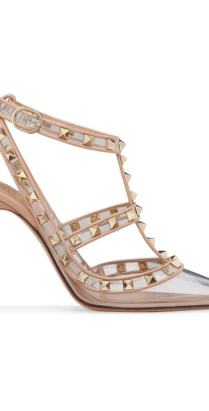 Valentino Garavani - Women's Rockstud Pumps with Straps in Transparent ...