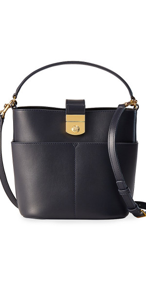 Veronica Beard - Women's Crest Lock Leather Bucket Bag