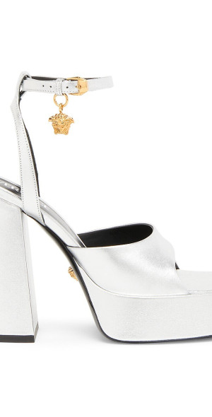 Versace - Women's 120MM Metallic Leather Platform Sandals