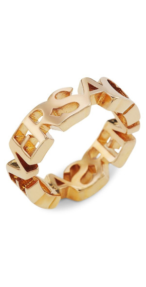 Versace - Women's Goldtone Logo Band Ring