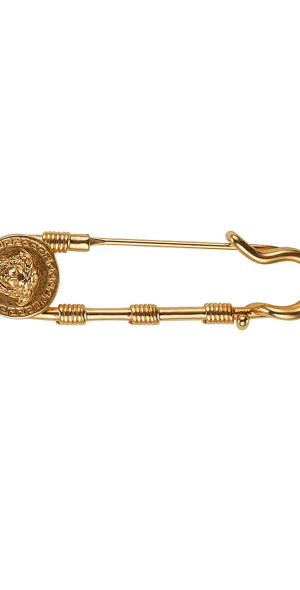 Versace - Women's Goldtone Medusa Safety Pin Brooch