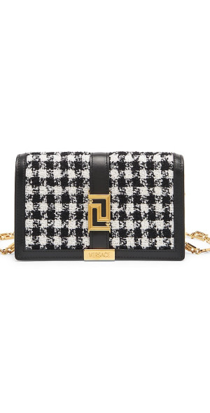 Versace - Women's Greca Houndstooth Tweed Wallet-On-Chain