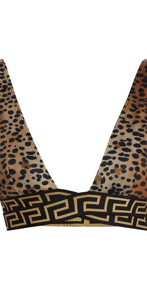 Versace - Women's Leopard Print Bikini Top