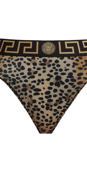 Versace - Women's Leopard Print Brazilian Bikini Bottom