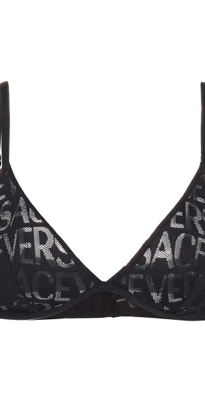 Versace - Women's On Repeat Logo Mesh Bra
