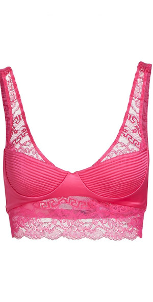 Versace - Women's Satin & Lace Longline Underwire Bra