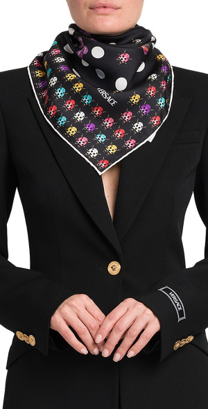 Versace - Women's Silk Twill Butterflies And Ladybugs Scarf