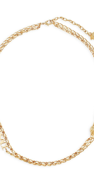 Versace - Women's Goldtone Double Curb-Chain Necklace