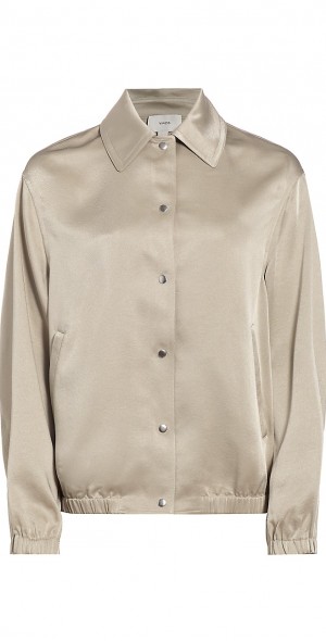 Vince - Women's Satin Bomber Jacket