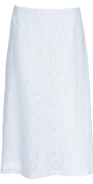 Wilt - Women's A-Line Lace Skirt Partial Lined Sheer Hem