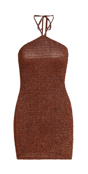 Zeynep Arçay - Women's Glittery Ruched Minidress