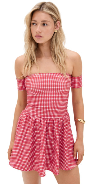 Bella Venice - The Kat Mini Dress Red Gingham L