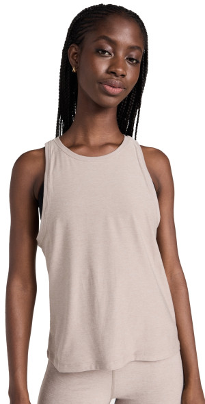 Beyond Yoga - Featherweight Rebalance Tank Birch Heather S