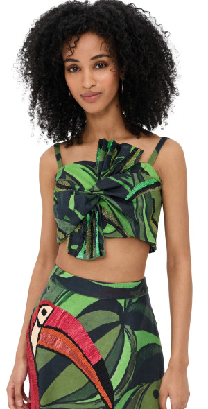 FARM Rio - Coconut Tree Flow Top Toucan Tree Green L