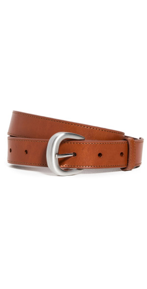 FRAME - Timeless Buckle Belt Whiskey/Silver L