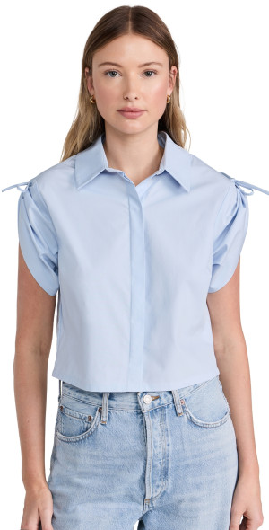 HEVRON - Emma Top Light Blue S