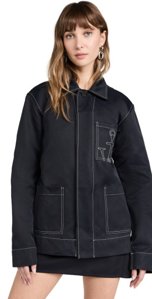 JW Anderson - Contrast Seam Workwear Jacket Black XS