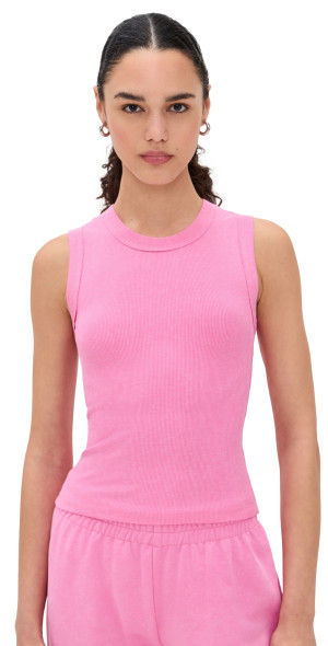 LNA - Elia Rib Tank Stone Wash Pink L