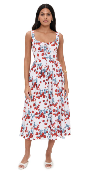 Reformation - Balia Linen Dress Strawberry Jam 6