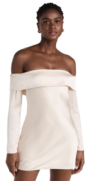 Reformation - Maves Satin Dress Almond L