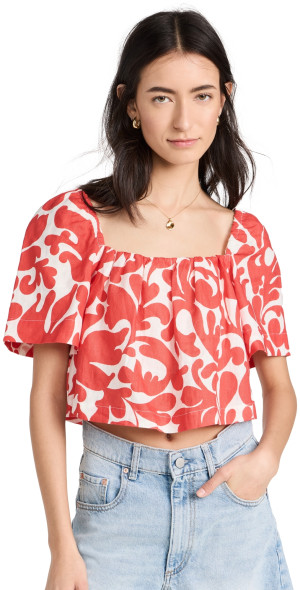 RHODE - Helena Top Red Caspian Lagoon Grande XL