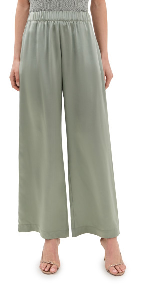 Sablyn - Brynn High Rise Pull On Wide Leg Pants Eucalyptus L