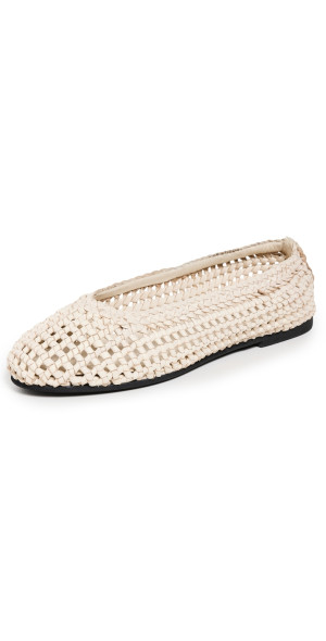 St. Agni - Macrame Mesh Ballet Flats Tofu 41