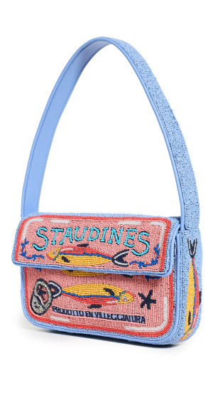 STAUD - Tommy Beaded Bag INES PINK One Size