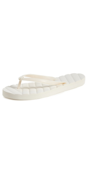 Tory Burch - Kira Flip Flops Ivory/Ivory/Ivory Eva 9