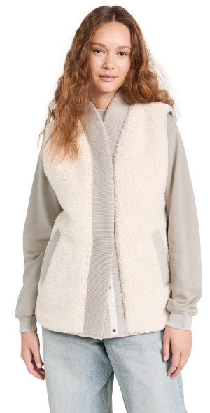 Varley - Covey Reversible Quilt Vest Dove/ Sandshell M