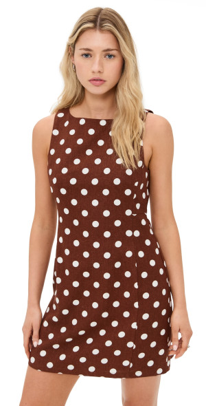 WAYF - Mini Dress Redwood Polka Dot M