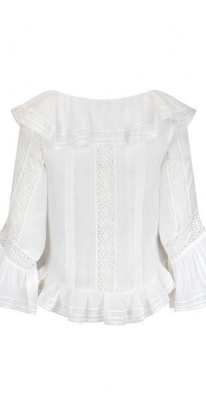 Spell - Fleur Lace Frill Blouse