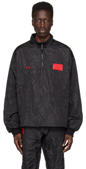 424 - Black Crinkled Jacket