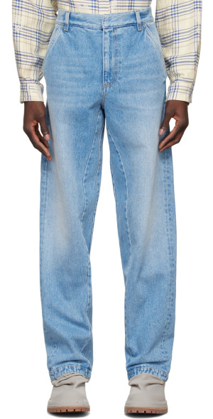 424 - Blue Straight-Leg Jeans