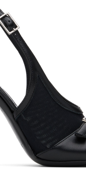 Acne Studios - Black Mesh Slingback Heels