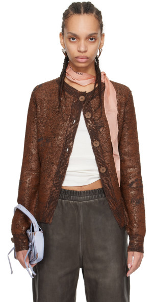 Acne Studios - Brown Paint Cardgian