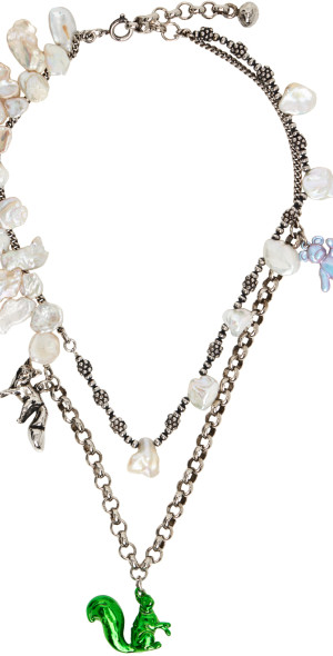 Acne Studios - Silver Multi Charm Necklace