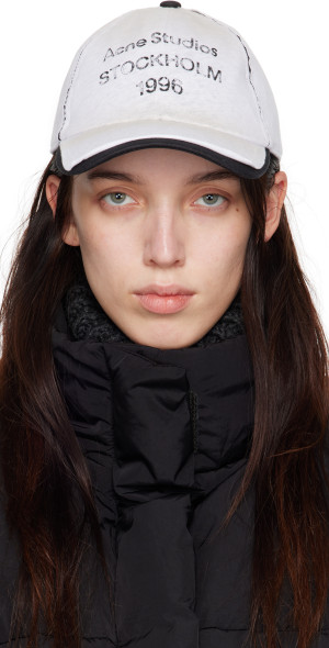 Acne Studios - White & Black Logo Stamp Cap