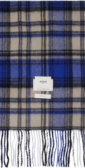 ADER error - Blue & Gray Check Scarf