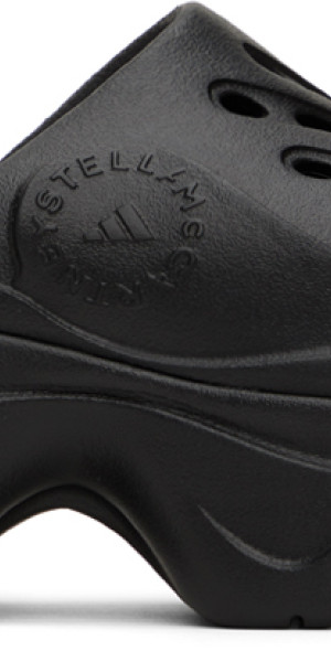 adidas by Stella McCartney - Black Peep Toe Clogs
