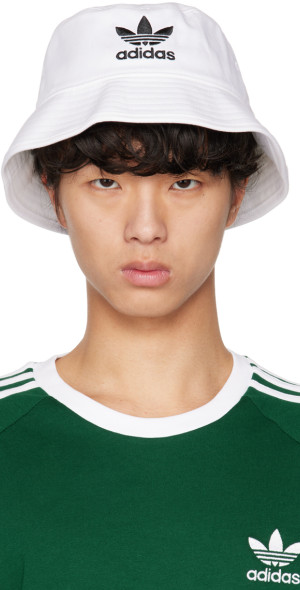adidas Originals - White Trefoil Bucket Hat