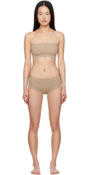 ALAÏA - Beige Second Skin Bra & Briefs Set