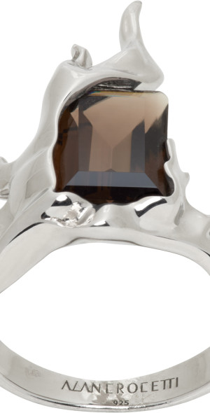 Alan Crocetti - SSENSE Exclusive Silver Cut Flare Ring