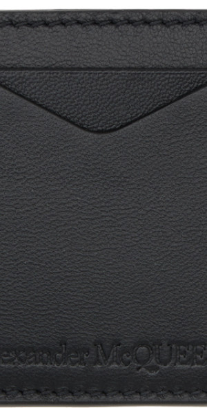 Alexander McQueen - Black Embossed Card Holder