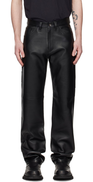 ALTU - Black Paneled Leather Pants