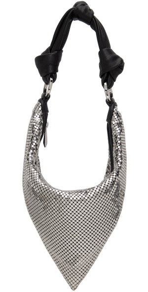 Amina Muaddi - Silver Mini Cameron Bag