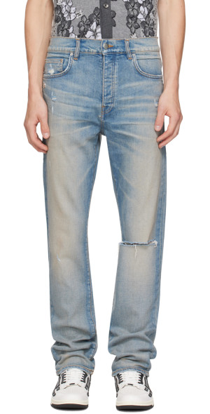 AMIRI - Blue Slash Slim Jeans