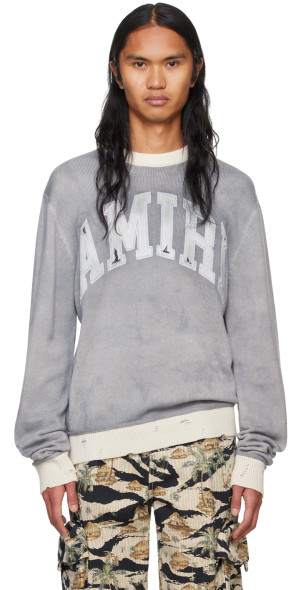 AMIRI - Gray 'Amiri' Vintage Cashmere Sweater